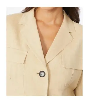 Max Mara Buttoned Jacket With Drawstring Waistband - Colonial