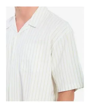 AMI Paris Striped Boxy Shirt - White