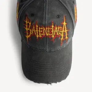 Balenciaga Logo Distressed Baseball Cap