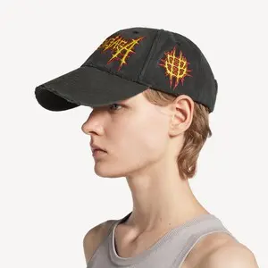 Balenciaga Logo Distressed Baseball Cap