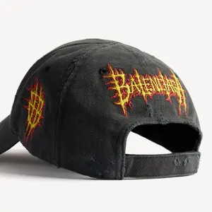 Balenciaga Logo Distressed Baseball Cap