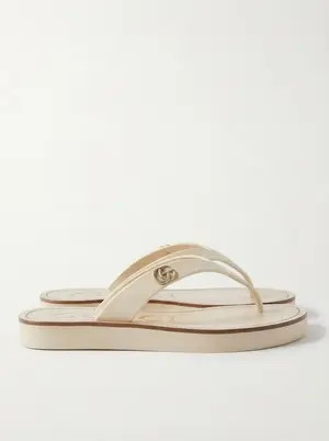 Gucci Double G Thong Sandals - Ivory