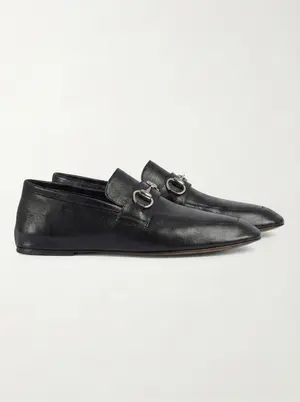 Gucci Horsebit Flat Loafers - Black