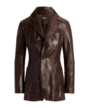 Polo Ralph Lauren Leather Blazer - Brown