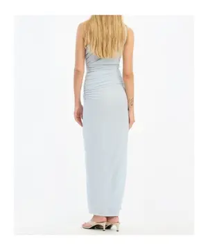 ROTATE BY BIRGER CHRISTENSEN Ruched One-shoulder Maxi Dress - Light Blue