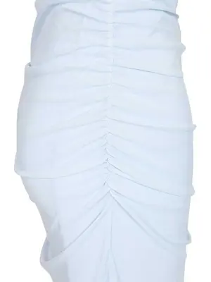 ROTATE BY BIRGER CHRISTENSEN Ruched One-shoulder Maxi Dress - Light Blue