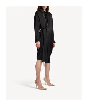 Balenciaga Wrap Cocoon Shirt Dress