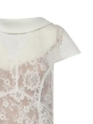 SELF-PORTRAIT Scoop Back Lace Maxi Dress
