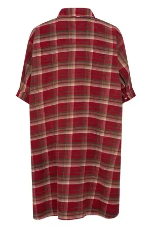 R13 Oversized Plaid Shirt Dress