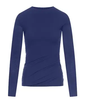JIL SANDER Crewneck Long-sleeved Top - Blue