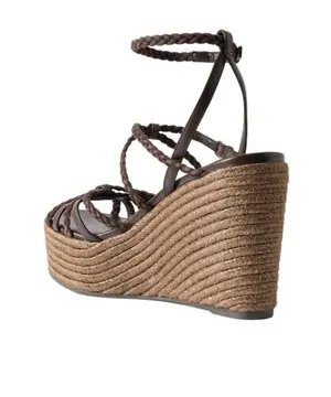 JIMMY CHOO Wedge Sandals With Buckle-fastening Ankle Straps