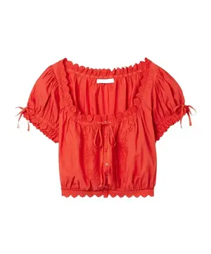DÔEN Embroidered Cotton Top