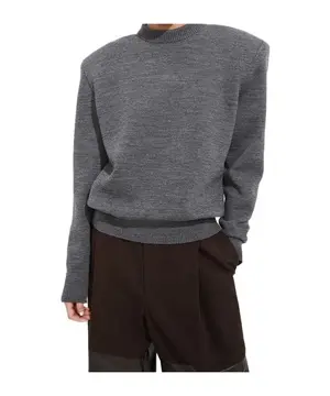 Bottega Veneta Wool Tailored Sweater - Medium Gray