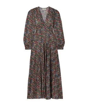 DÔEN Charleston Floral-print Organic Cotton-voile Midi Dress - Multi-color
