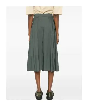 Woolrich Pleated Poplin Maxi Skirt - Black