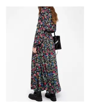 Zadig&Voltaire Rayado Maxi Dress - Black