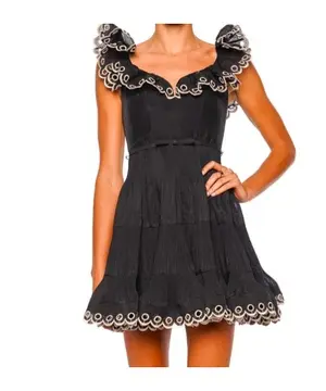 Zimmermann Ruffled Trim Tiered Dress