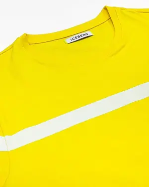 Iceberg Logo Printed T-shirt - Yellow