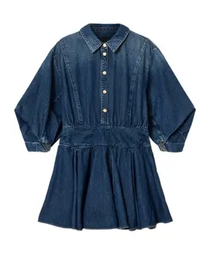 ALLSAINTS Arlo Denim Mini Dress - Mid-indigo