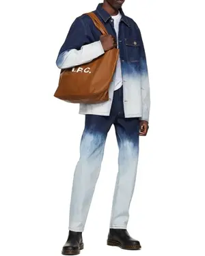 A.p.c. Logo Printed Tote Bag - Brown