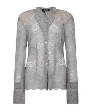 ROTATE BY BIRGER CHRISTENSEN Flower Mesh Shirt - Gray