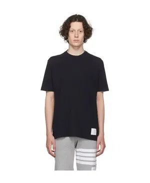 Thom Browne Classic Pique 4-bar T-shirt - Navy Blue