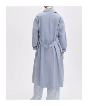 RAG  BONE Rag & Bone Striped Long Sleeve Collared Coat