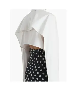 Khaite Fritz Cropped Cotton Poplin Shirt - Chalk