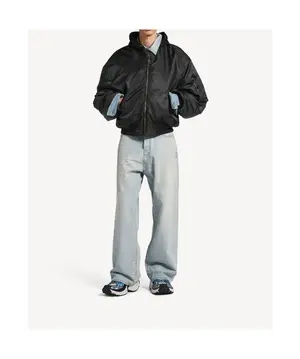 Balenciaga Hooded Zip-up Bomber Jacket