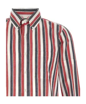 Thom Browne Striped Button-down Shirt - Multicolor