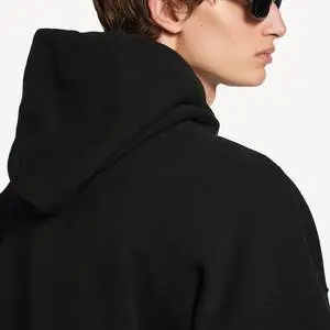 Balenciaga Logo Printed Fleece Hoodie