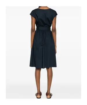 Woolrich Belted Poplin Short Dress - Black