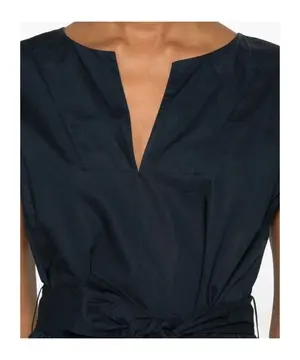 Woolrich Belted Poplin Short Dress - Black