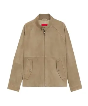 Hugo Boss Long-sleeved Leather Jacket