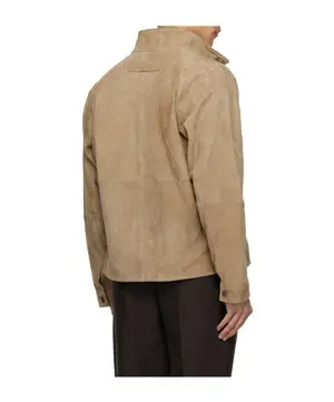 Hugo Boss Long-sleeved Leather Jacket
