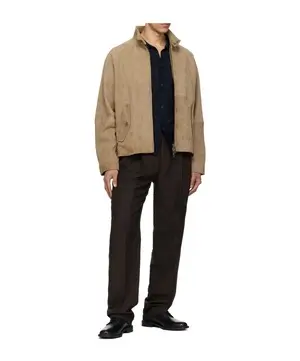 Hugo Boss Long-sleeved Leather Jacket