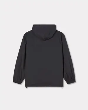 Kenzo Zip-up Short Windbreaker With Boke Flower 2.0 Badge - Black
