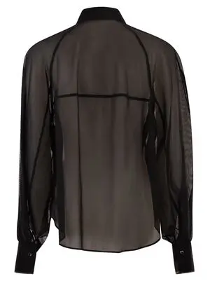 Brunello Cucinelli Monili Embellished Cotton Organza Shirt