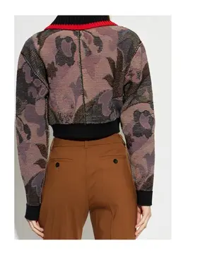 Etro Jacquard Cropped Cardigan - Black