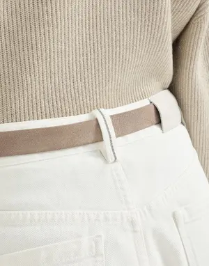 Brunello Cucinelli Logo Patch Straight-leg Trousers - White