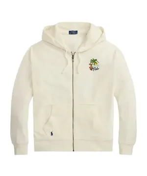 Polo Ralph Lauren Embroidered Zip-up Hoodie - White