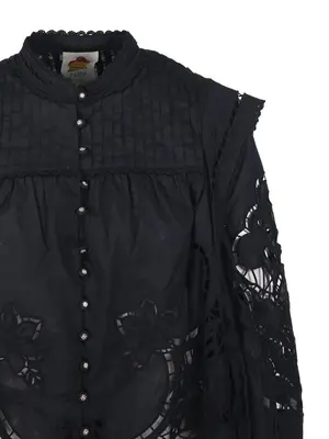Farm Rio Broderie Anglaise Puff Sleeve Blouse