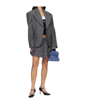 SHUSHU/TONG Tiered Pleated Mini Skirt