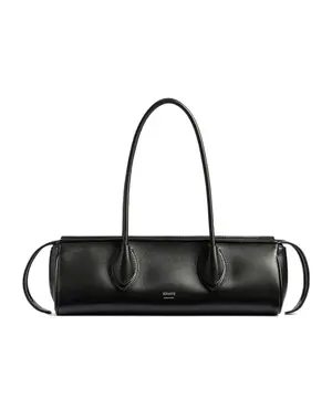 Khaite Logo-motif Zipped Shoulder Bag - Black