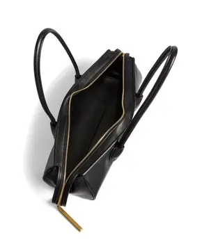 Khaite Logo-motif Zipped Shoulder Bag - Black