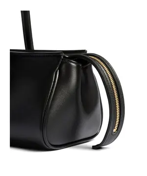 Khaite Logo-motif Zipped Shoulder Bag - Black