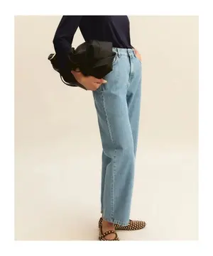 Marella Mom-fit Wide Leg Denim Trousers
