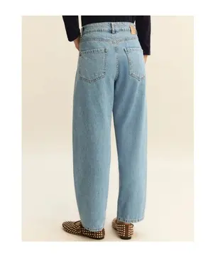 Marella Mom-fit Wide Leg Denim Trousers