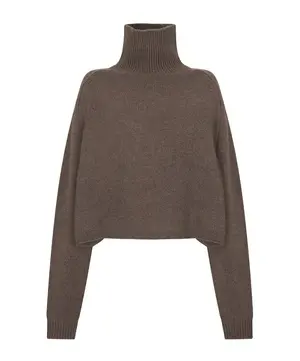 LISA YANG Roll-neck Long-sleeve Cropped Sweater