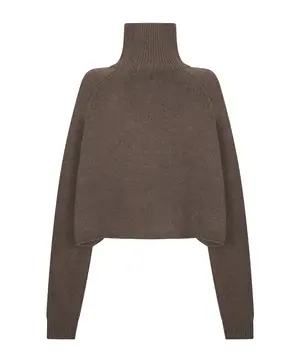 LISA YANG Roll-neck Long-sleeve Cropped Sweater